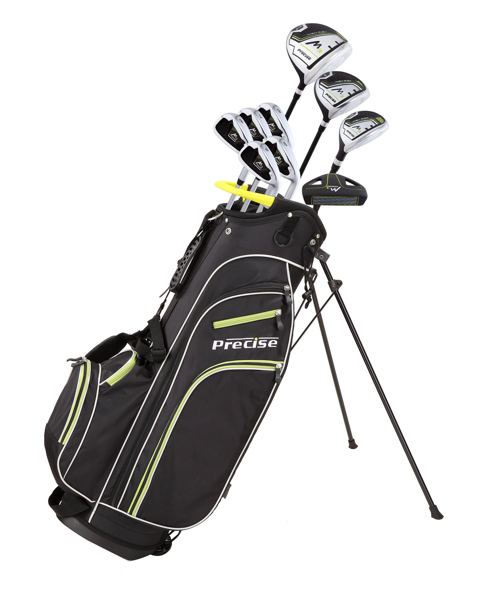 PRECISE M3 MEN’S 14 PIECE RIGHT HAND GOLF CLUB SET, AVAILABLE IN GREEN